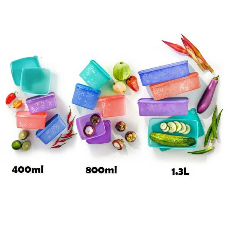 Tupperware Snowflake Square Round 400ml | Lazada