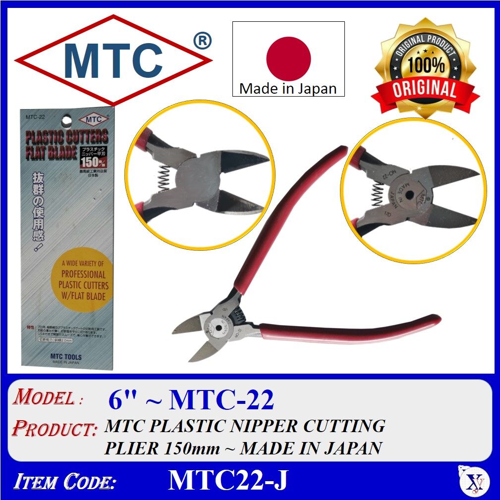 MTC22-J ( 150mm - MTC 22 ) MTC23-J ( 175mm - MTC 23 ) JAPAN MTC PLASTIC NIPPER CUTTING PLIER ...