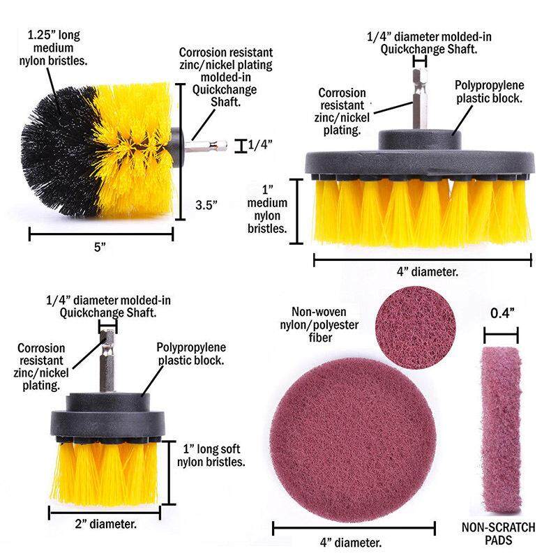 คุณภาพสูง 10 ชิ้น/เซ็ตยาแนวกระเบื้องเครื่องขัดไฟฟ้าสว่านแกะสลักชุดแปรง ...