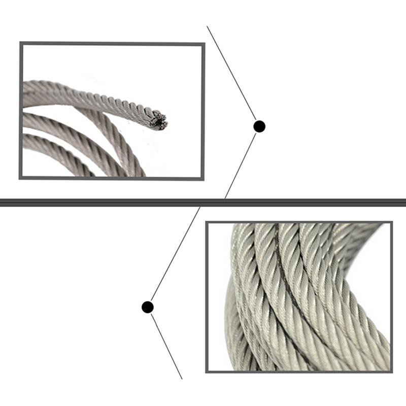 MUXI 5m 304 stainless steel soft wire rope soft fishing lifting cable ...