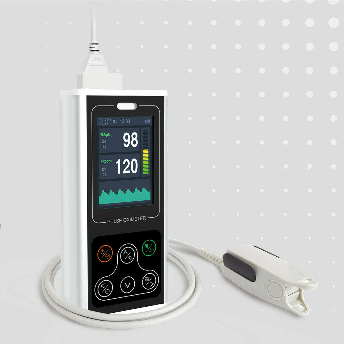 ContecMed CMS60D1 Pulse Oximeter Finger Blood Oxygen Sensor ชาร์จ O2 ...