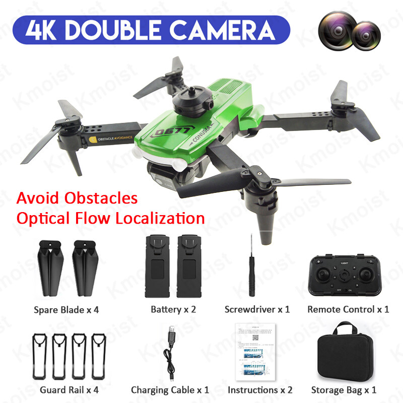 Kmoist RC Drones 4K Dual Camera Drones Professional 2.4G RC Quadcopters Foldable Helicopter ...