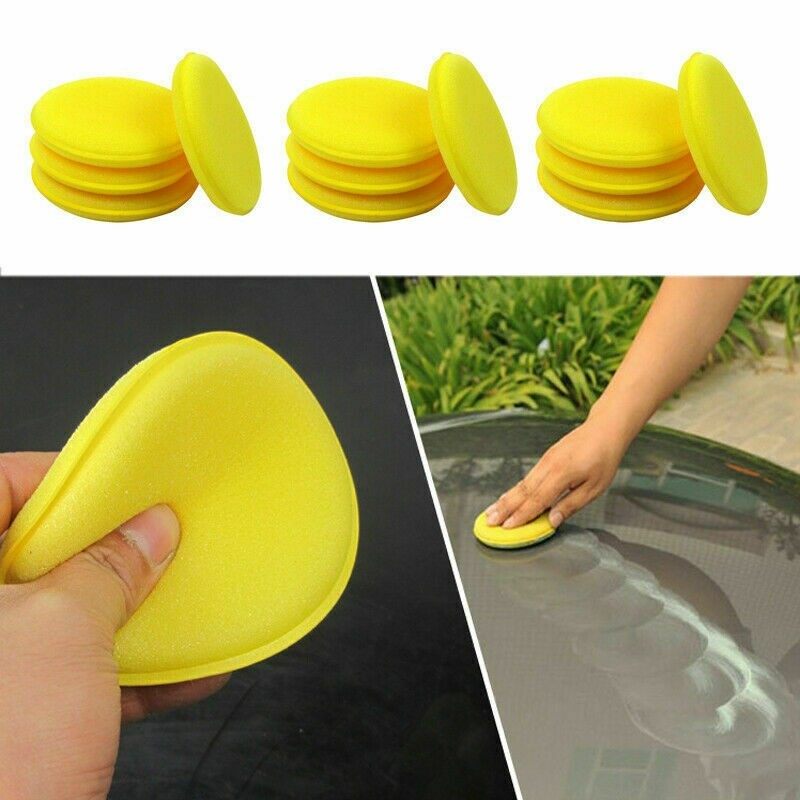 Vehicle Sponge Waxing Yellow Auto Care Clean Foam Paint Polishing Tool ...