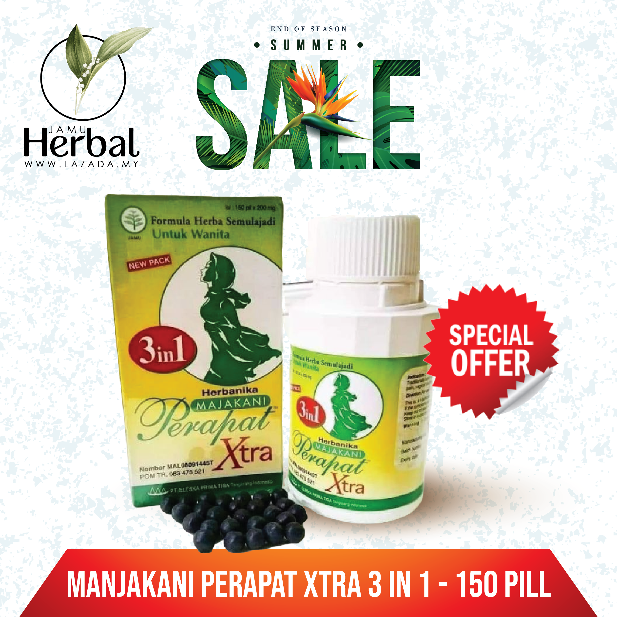 MANJAKANI PERAPAT XTRA 3IN1 - 100% Original Indonesia | Lazada