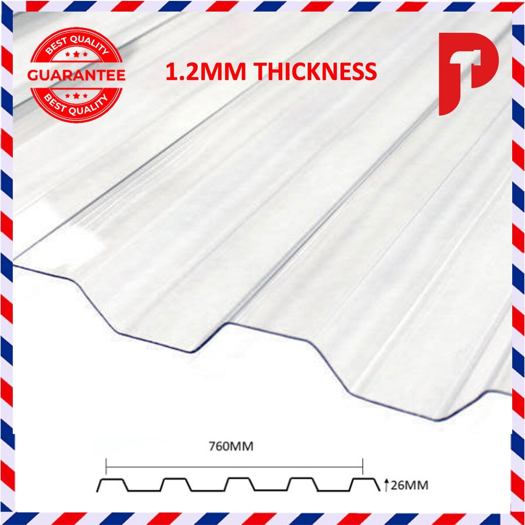 CORRUGATED POLYCARBONATE TRANSPARENT ROOF SHEET ATAP CERAH LUTSINAR ...