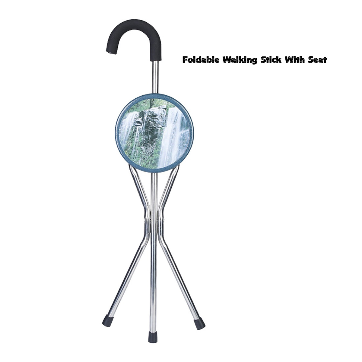 Foldable Walking Stick With Seat Tongkat Kerusi Solat Lipat Duduk ...