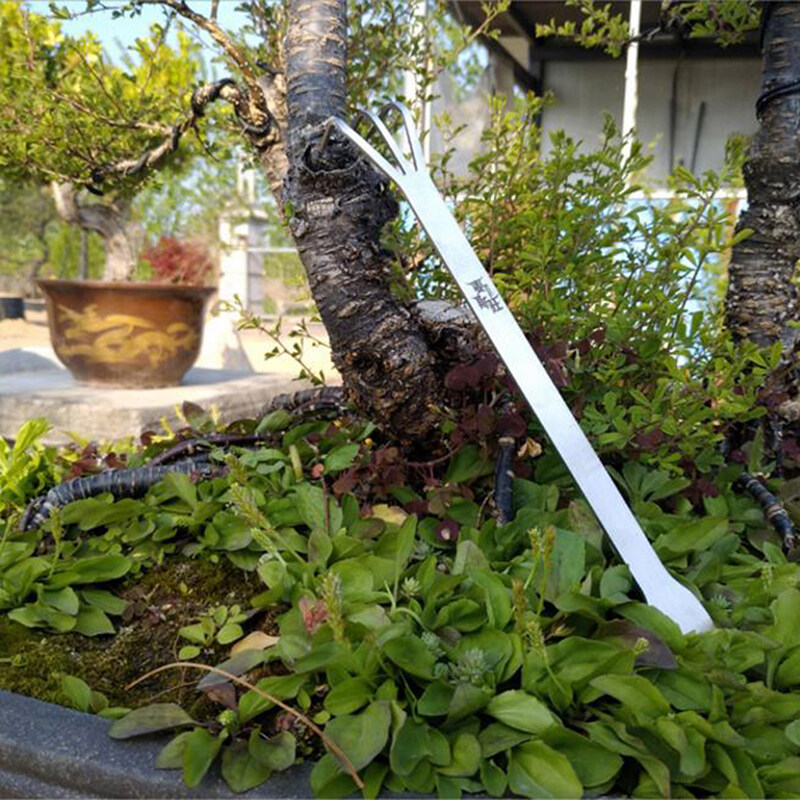 2 in 1 Stainless Steel Bonsai Gardening Tools Root Rake Spatula ...
