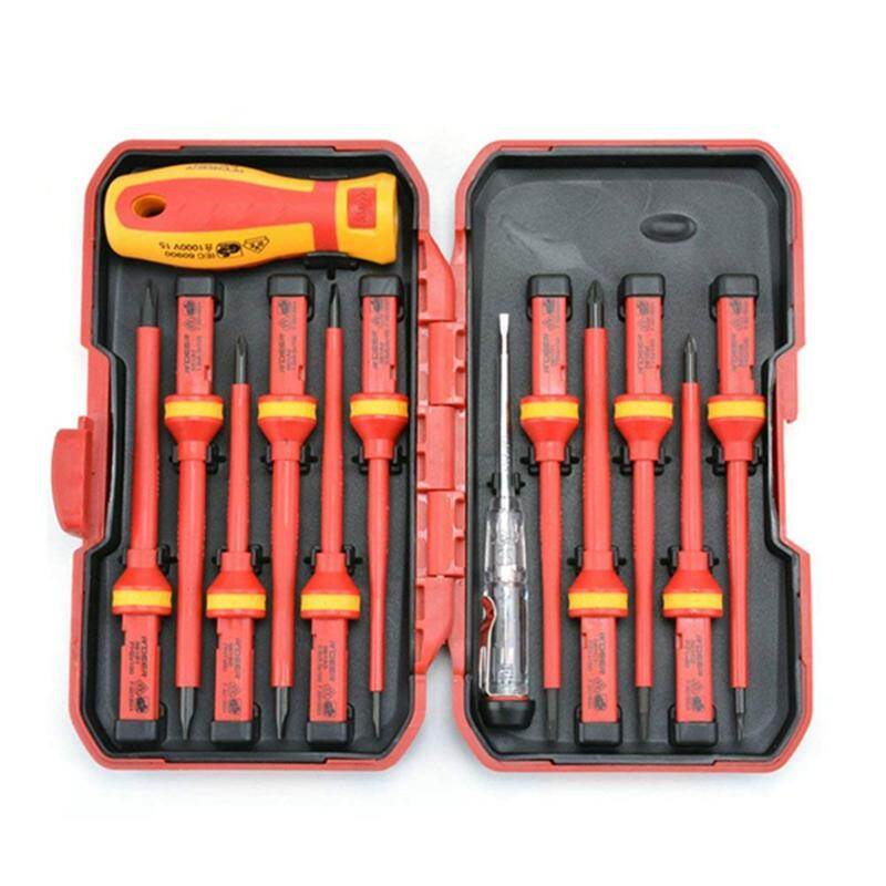 13 Pcs VDE Insulated Screwdriver Set CR-V High Voltage 1000V Magnetic ...