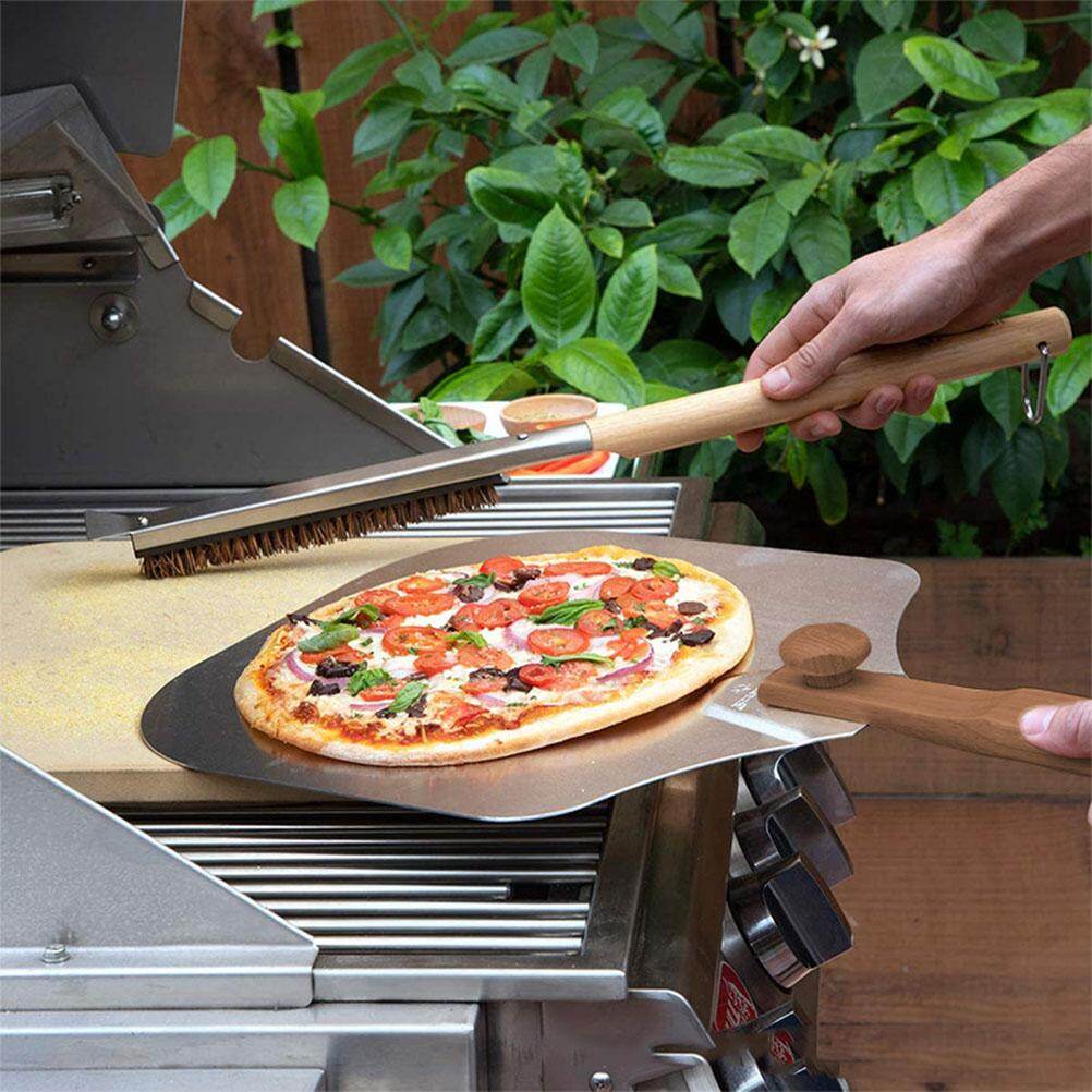 Pizza Stone Oven Brush Scraper Barbecue Oven Cleaner Brushes Removable ...