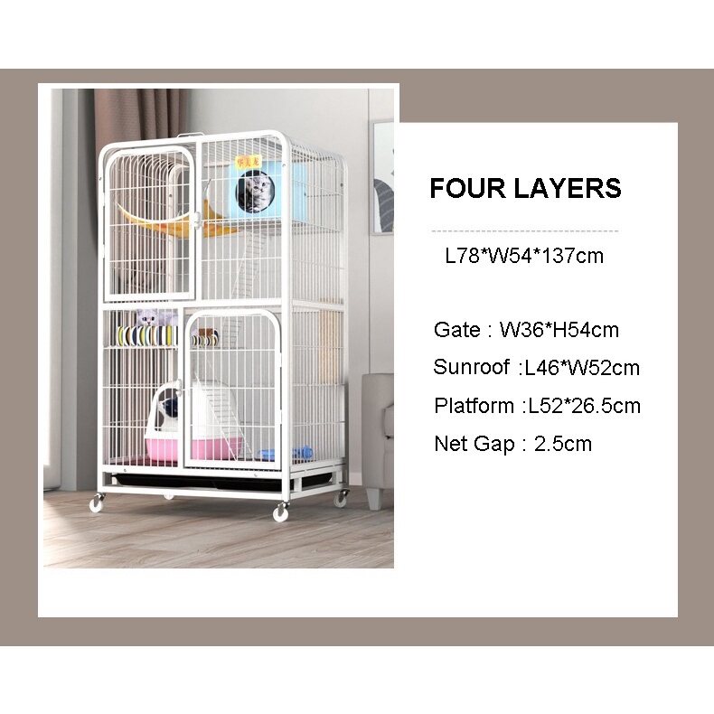 Cat Cage Cat Villa Oversized Free Space With Toilet One Home Cat Cat