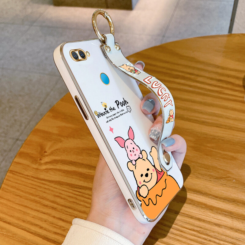 คลาสสิกสายรัดข้อมือ Electroplated ปลอกกรณีสำหรับ OPPO A7 A12 A5S AX5s ...