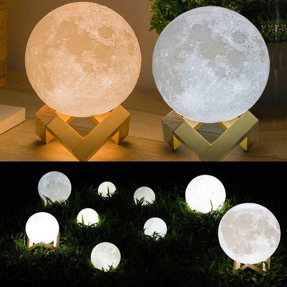 8121520 CM UK 3D USB LED Magical Moon Night Light Moonlight Table Desk ...
