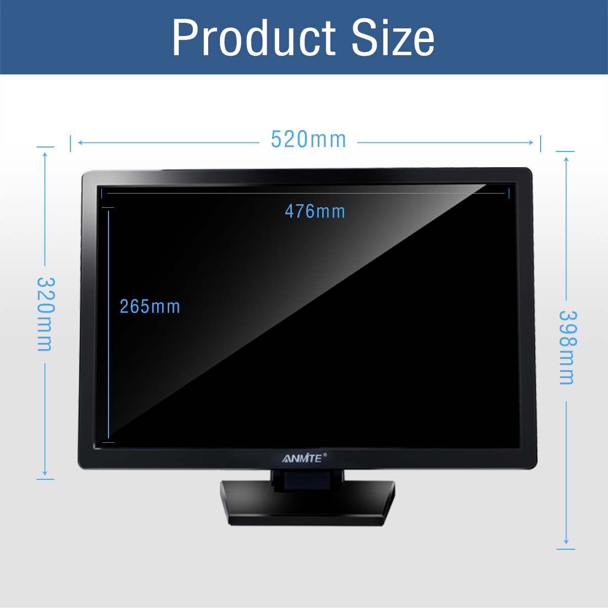 Anmite 22 TFT Lcd Touch Screen Monitor PC optional Resistive ...