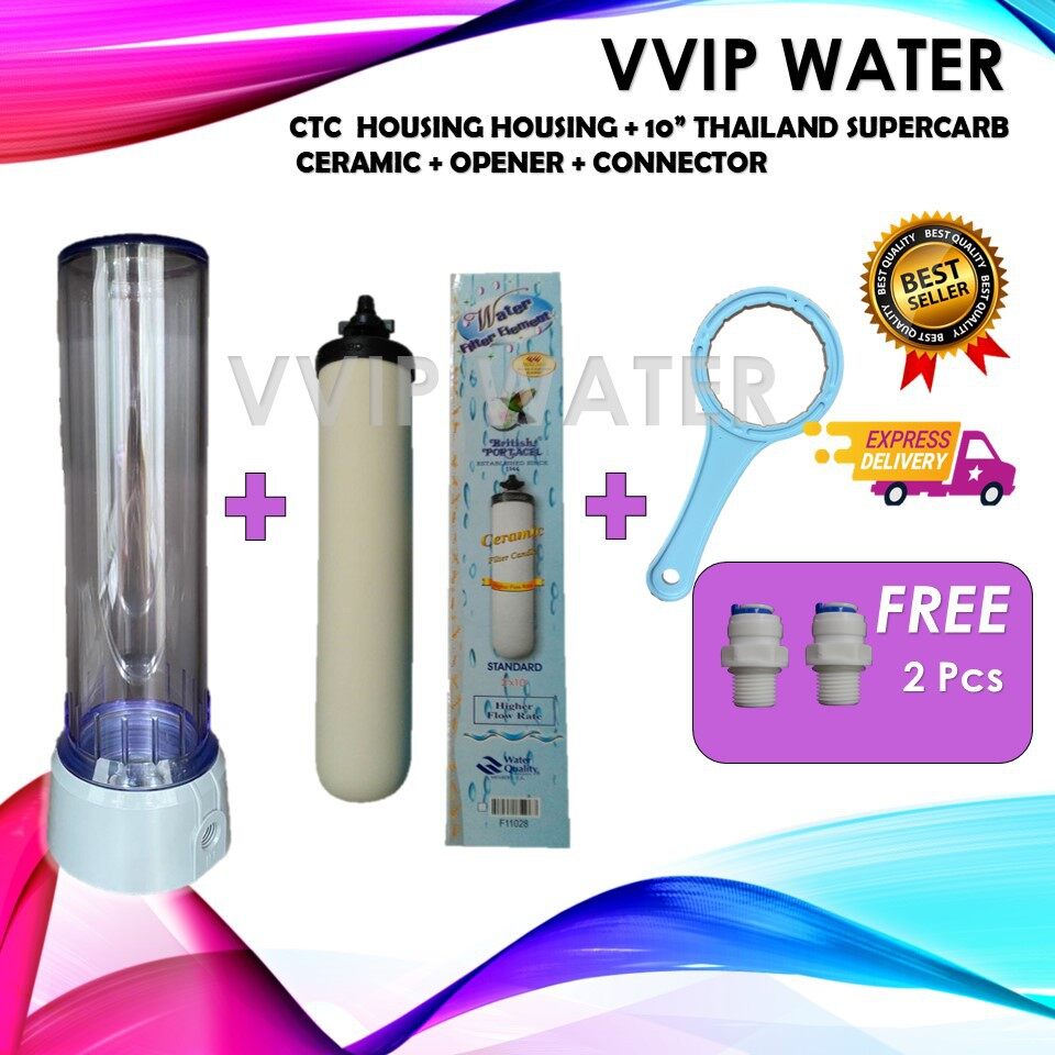CTC 3000 Super Slim CTC Ceramic Water Filter Housing * MADE IN TAIWAN * FREE Connector | Lazada