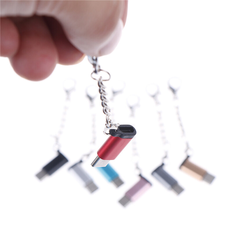 Aluminum USB-C to Micro USB Adapter Keychain Type-C to Micro USB ...