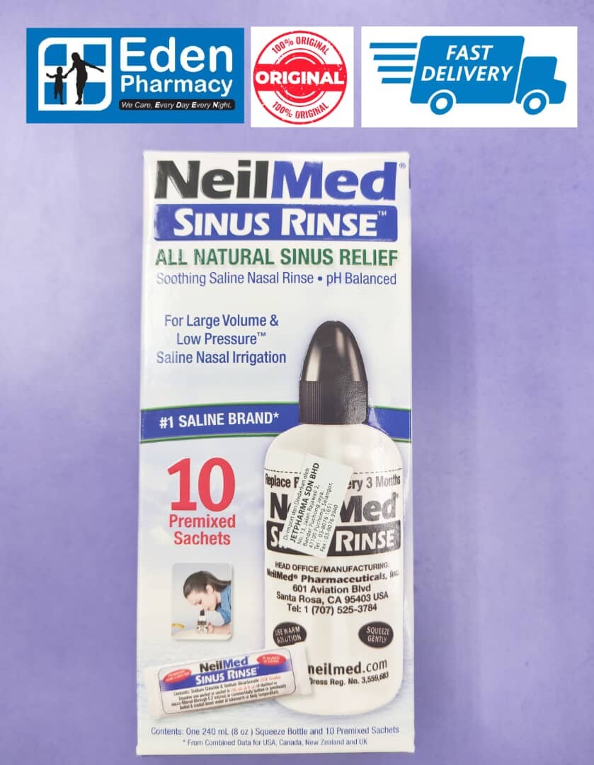 NEILMED SINUS RINSE STARTER KIT + 10 PREMIXED SACHETS ( NEIL MED SINUS ...