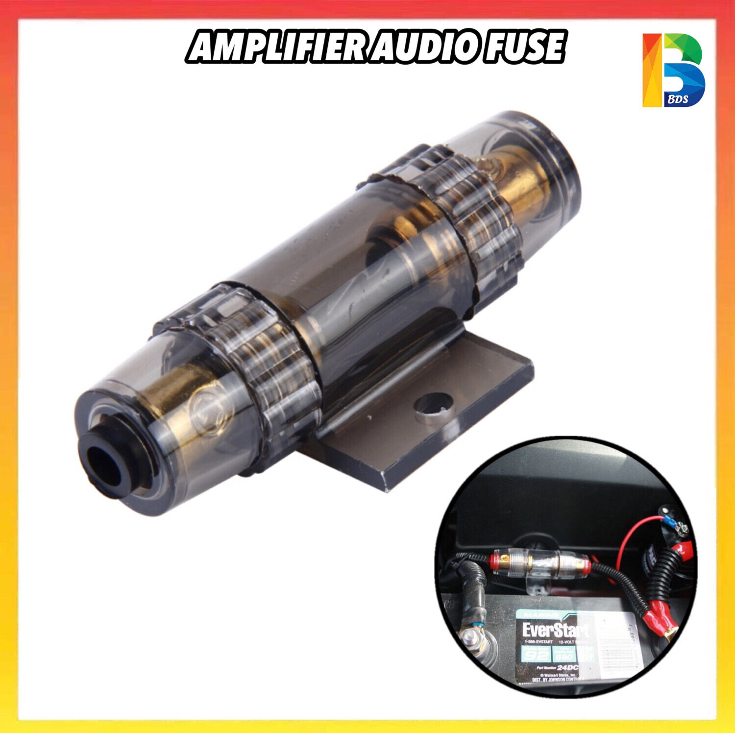 AMPLIFIER AUDIO FUSE Power Amp Gauge Cable Fuse Box Wiring Wire Cable ...