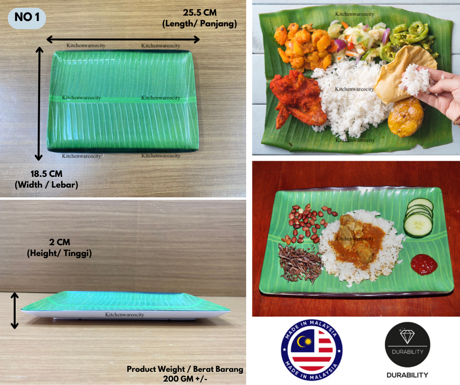 Banana leaf plate / pinggan nasi lemak daun pisang / (READY STOCK ...