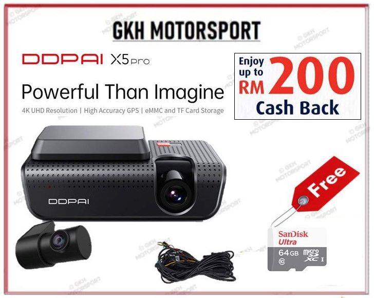 (RM200 CASHBACK) DDPAI X5 Pro 4K UHD Dashcam Dual Car Camera Recorder ...