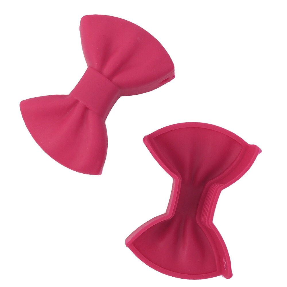 2pcs Silicone Heat Resistant Clips Potholders Creative Bow Knot Shape ...