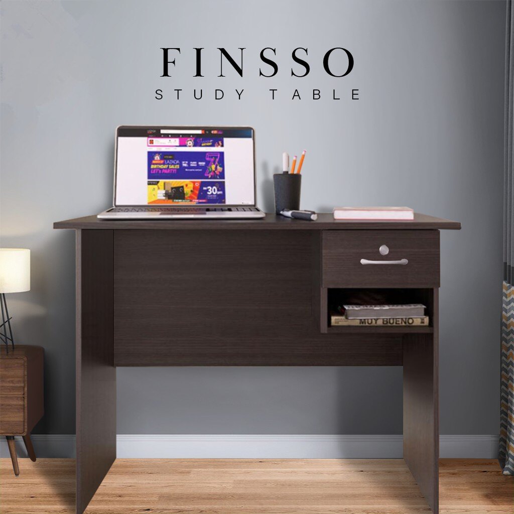 FINSSO: Writing Table 3ft (L:90cm) Office desk Study Desk with 1 DRAWER ...