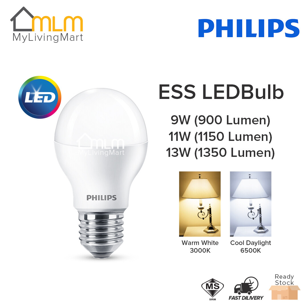 PHILIPS Essential LED E27 Bulb 9W 11W 13W Energy Saving Light Downlight ...