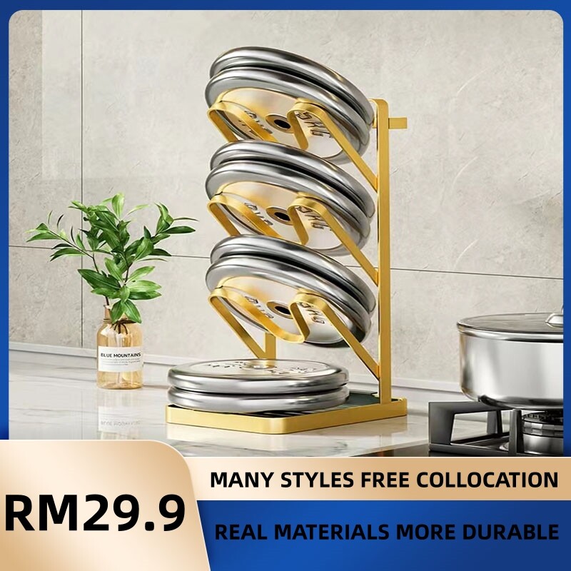 Rotation Spice Rack Kitchen Storage Shelf Seasonning Coniment Holder ...