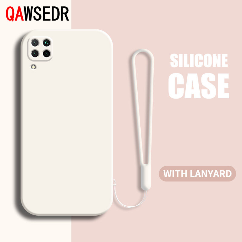 QAWSEDR กรณีสำหรับหัวเว่ย Nova 7i 6SE P40 Lite สีใหม่2022ตรงตารางขอบ ...