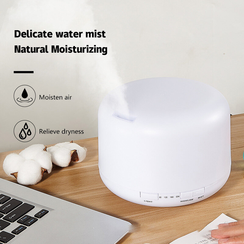 XMDS ไฟกลางคืนที่มีสีสันรีโมทคอนโทรล Humidifier จอกระจายแสงอโรม่า ...