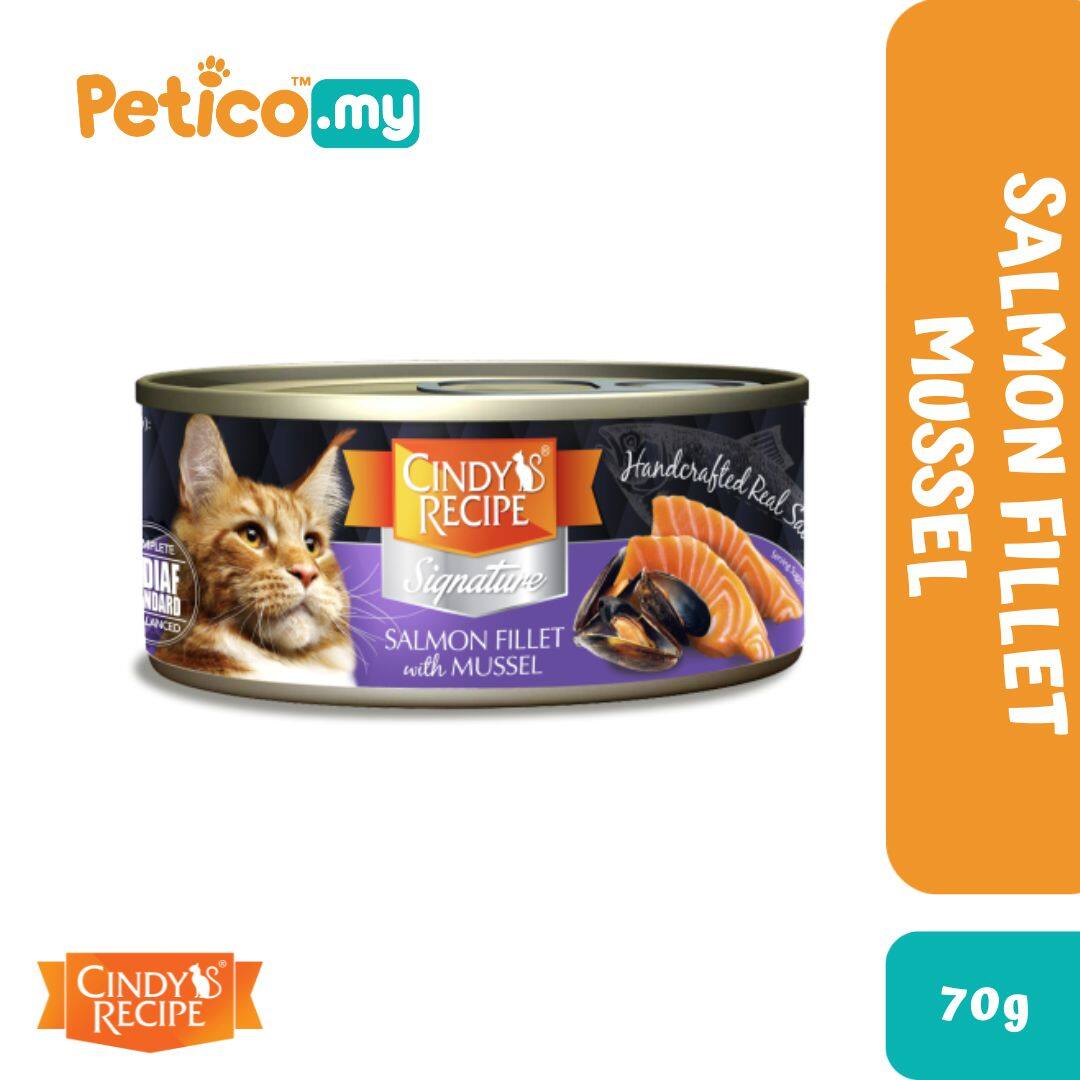 Cindy's Recipe Cat Signature 70g Salmon Fillet Wet Canned Food | Lazada