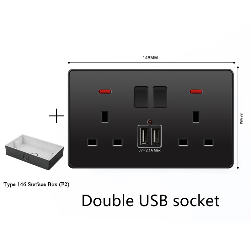LSG Socket with junction box set, UK standard type 13A Electrical ...
