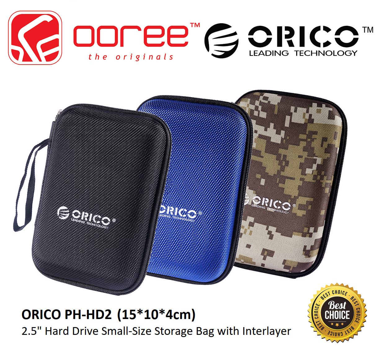 ORICO PH-HD2 EXTERNAL HARD DISK HARD COVER CASE HARDDISK DRIVES POUCH ...