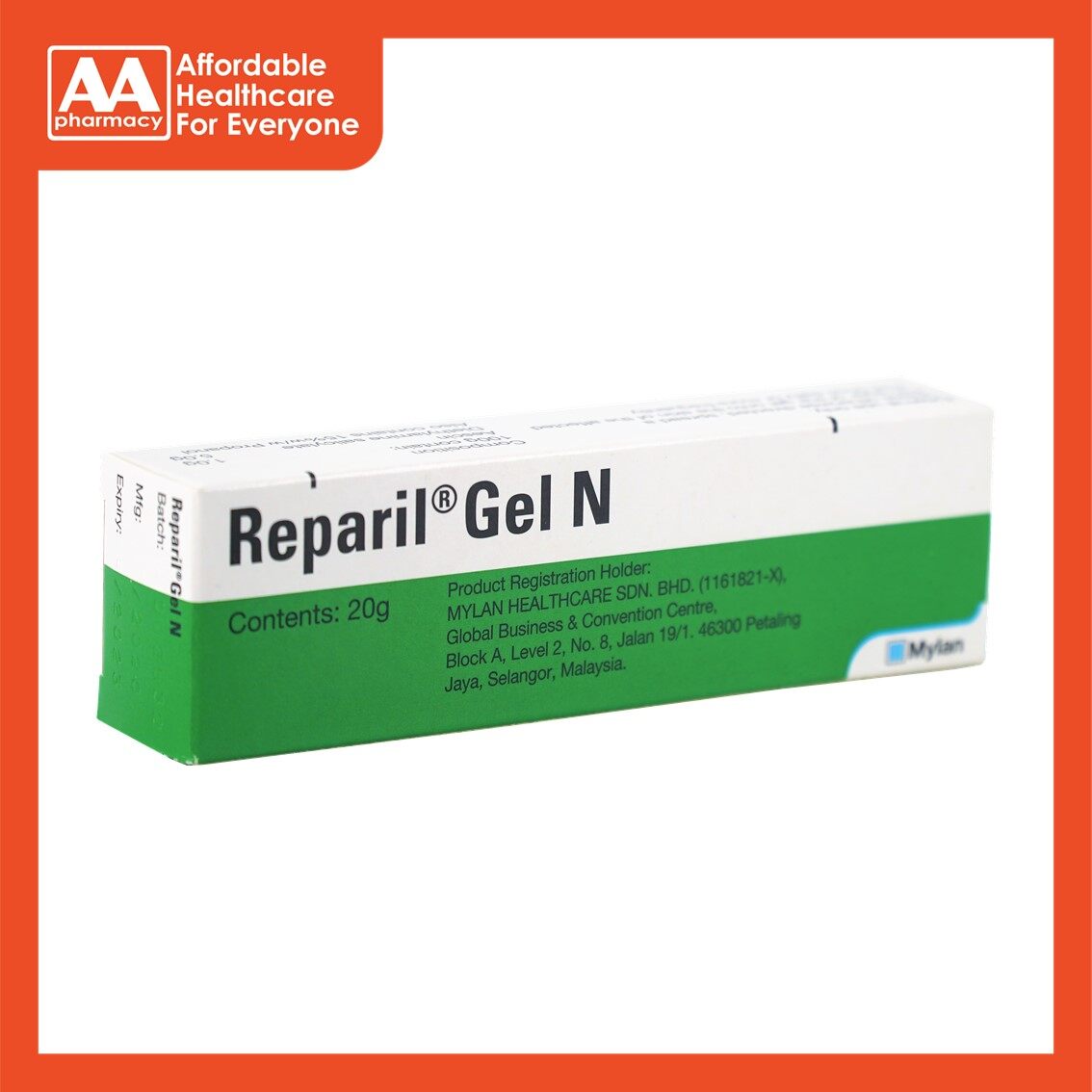 Reparil Gel N 20g (Anti-Swelling & Pain-Relieving) | Lazada