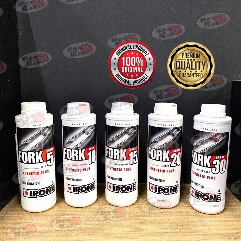 IPONE 100% ORIGINAL FORK OIL 5W 10W 15W 20W 30W Synthetic Plus 1L | Lazada