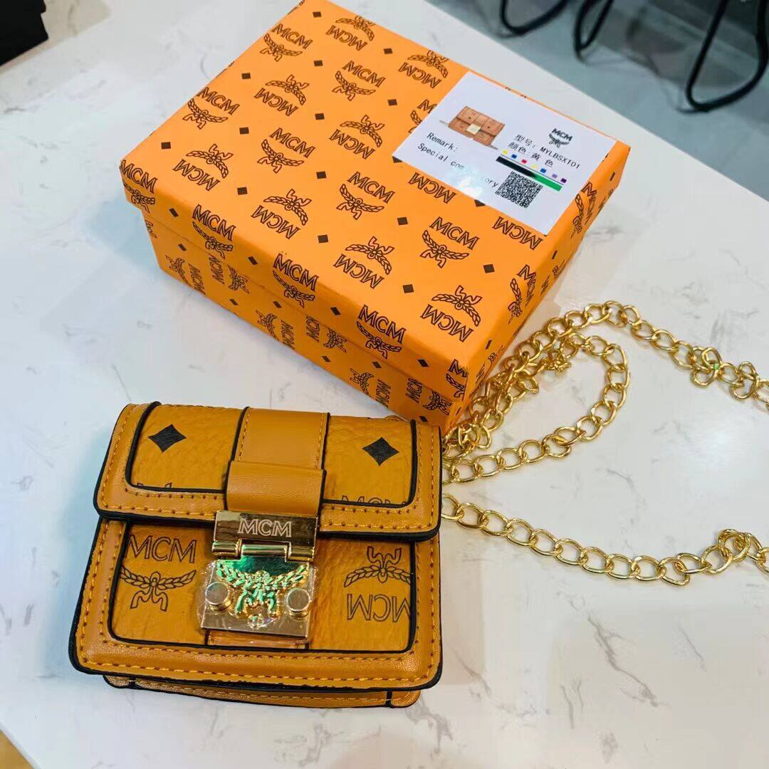 【with box 】New 100%mcm Simple Small Square Bag Women Designer Handbag ...