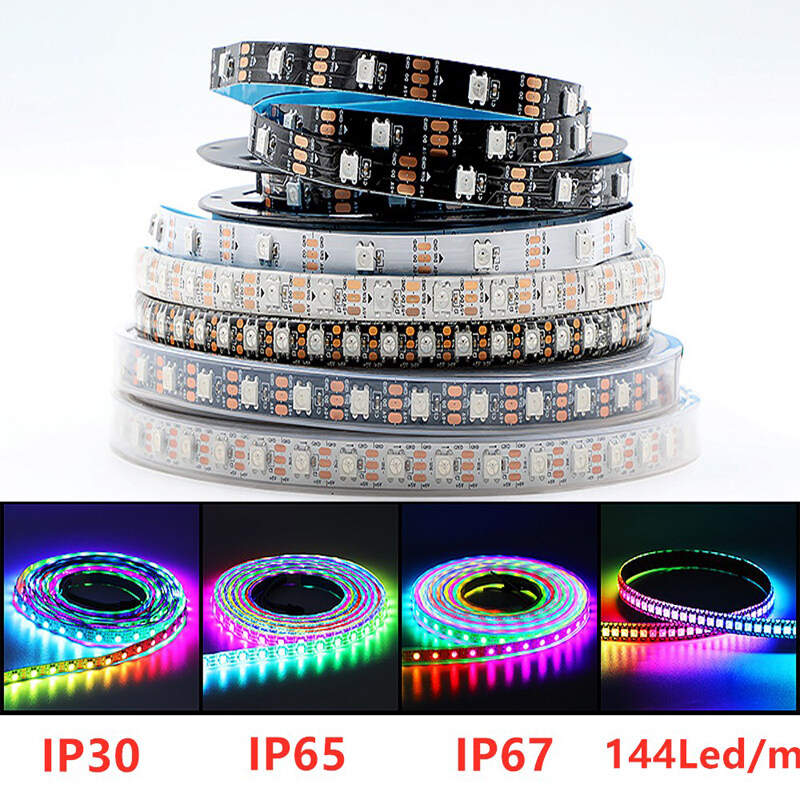 DC 5V RGB WS2812B Led Strip Individually Addressable 1m - 5m 2812 Smart ...
