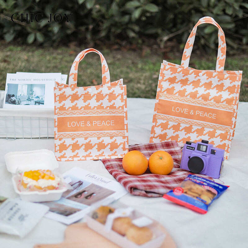 CHIC JOY ใหม่ Bento กระเป๋ากระเป๋าถือความจุขนาดใหญ่กล่องอาหารกลางวัน ...