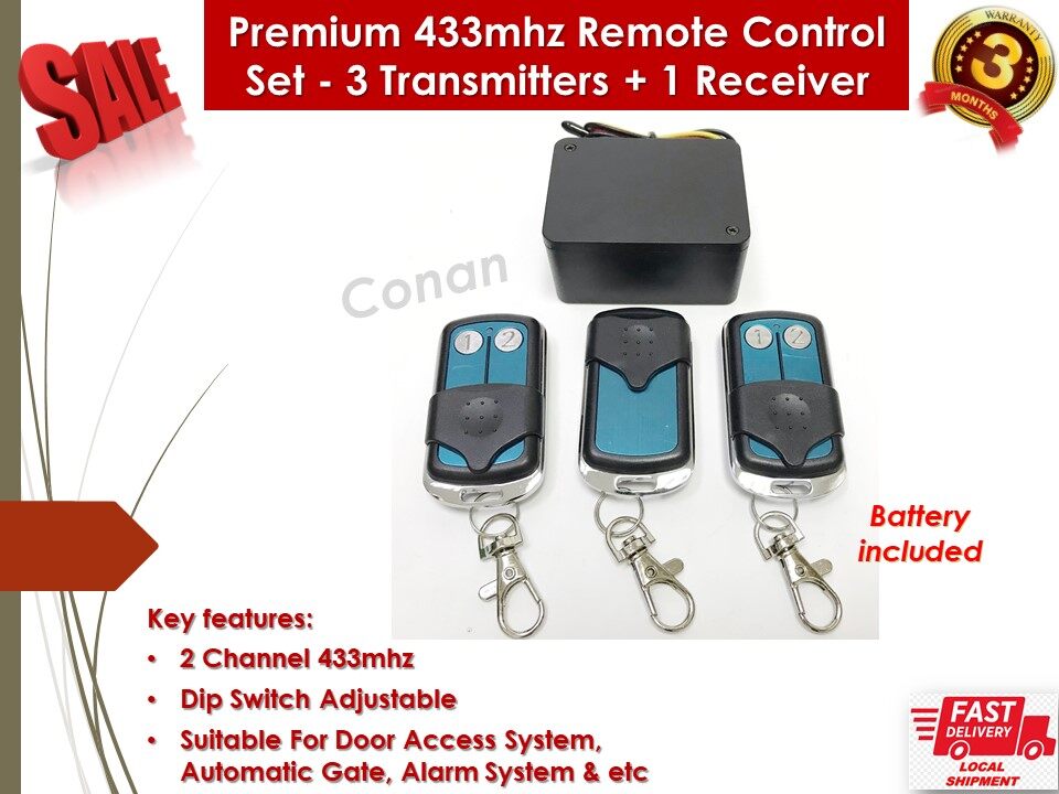 Autogate Door Wireless Premium Remote Control Set (330Mhz) / (433Mhz ...