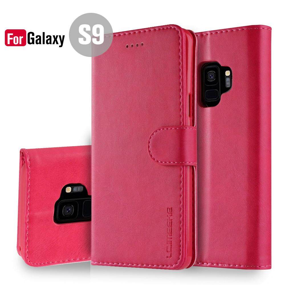 สำหรับ Samsung Galaxy S9 หรูหราแม่เหล็กย้อนยุคพลิก Case หนังปกโทรศัพท์กระเป๋า C oques พร้อมขา ...