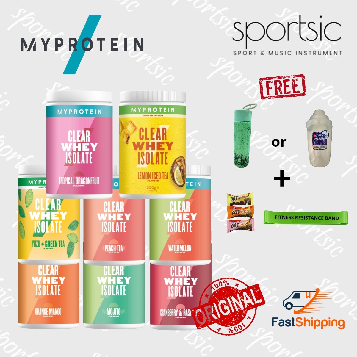 MYPROTEIN Ready Stock Clear Whey Starter Pack(20 serving)/clear iso ...