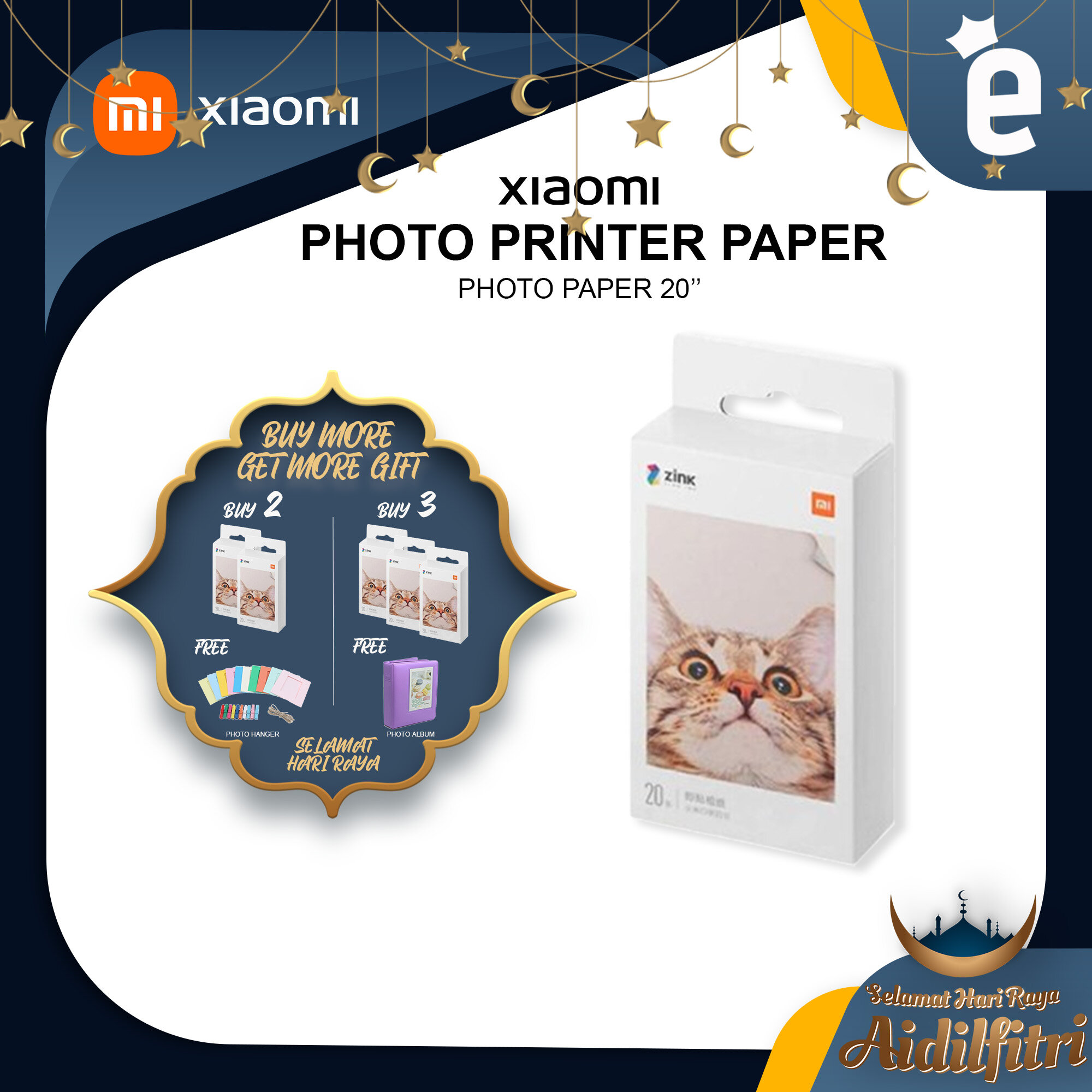 Xiaomi Pocket Photo Printer Paper - 1 Pack 20 Sheets (Mi Exclusive ...