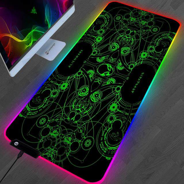 ideacreation mouse pad」 RGB Alienware แผ่นรองเมาส์เล่นเกม XXL ขนาดใหญ่ ...