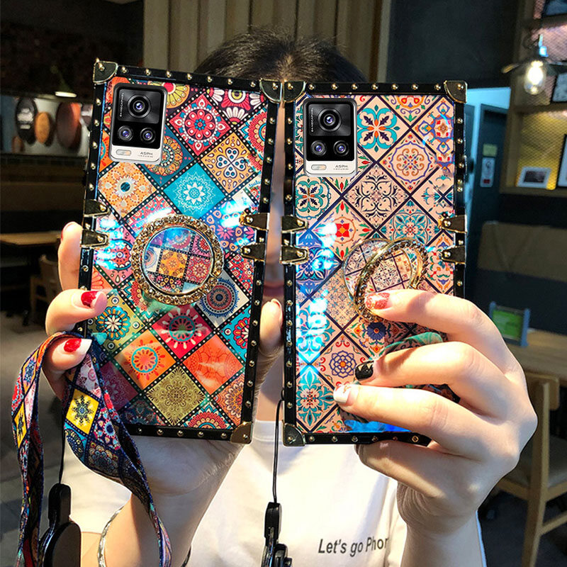JieFie เคสโทรศัพท์สไตล์พื้นเมือง,บลูเรย์สำหรับ VIVO Y21 / Y21S / Y21A ...