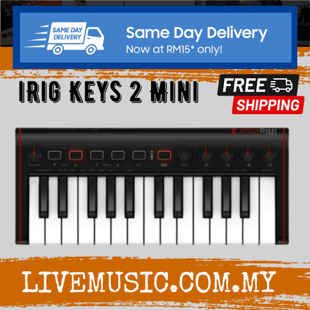 IK Multimedia Irig Keys 2 Mini 25-key Keyboard Controller with ...