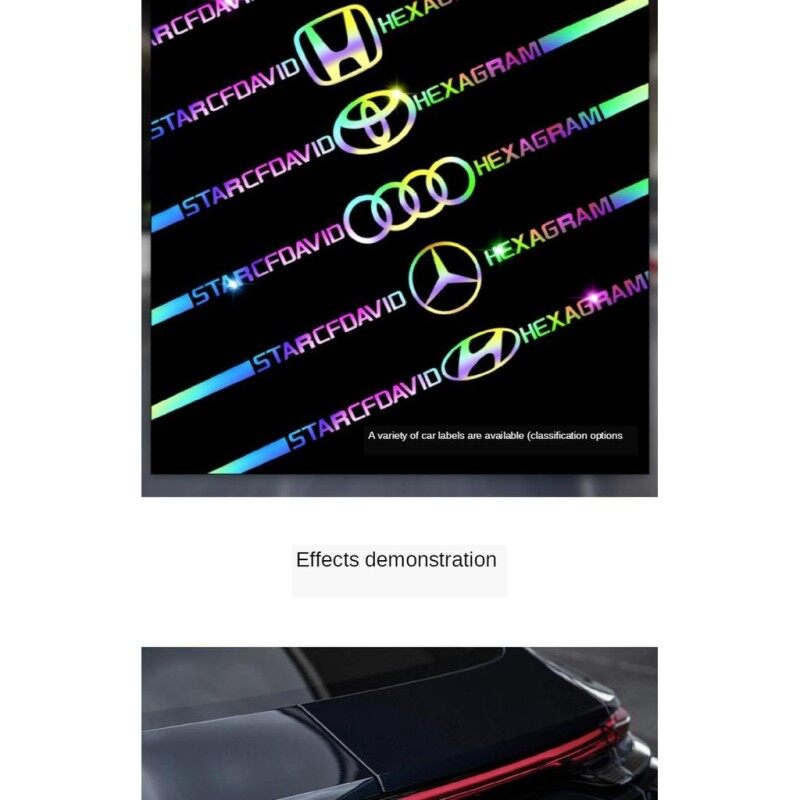 Colorful modified car body decoration sticker fuel tank cap sticker ...