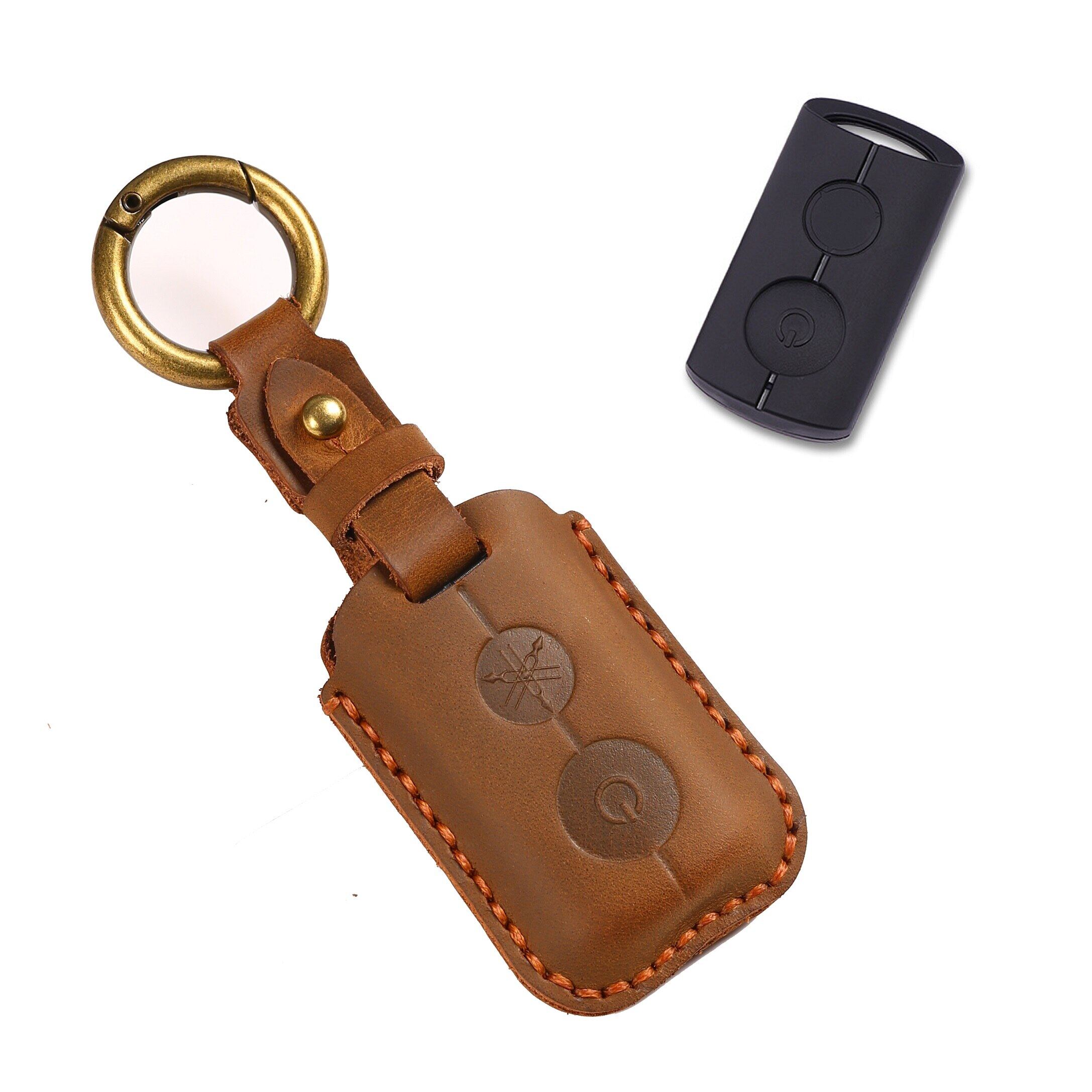 Handmade Leather Motor Key Fob Case for YAMAHA Aerox 155 QBIX JAUNS ...