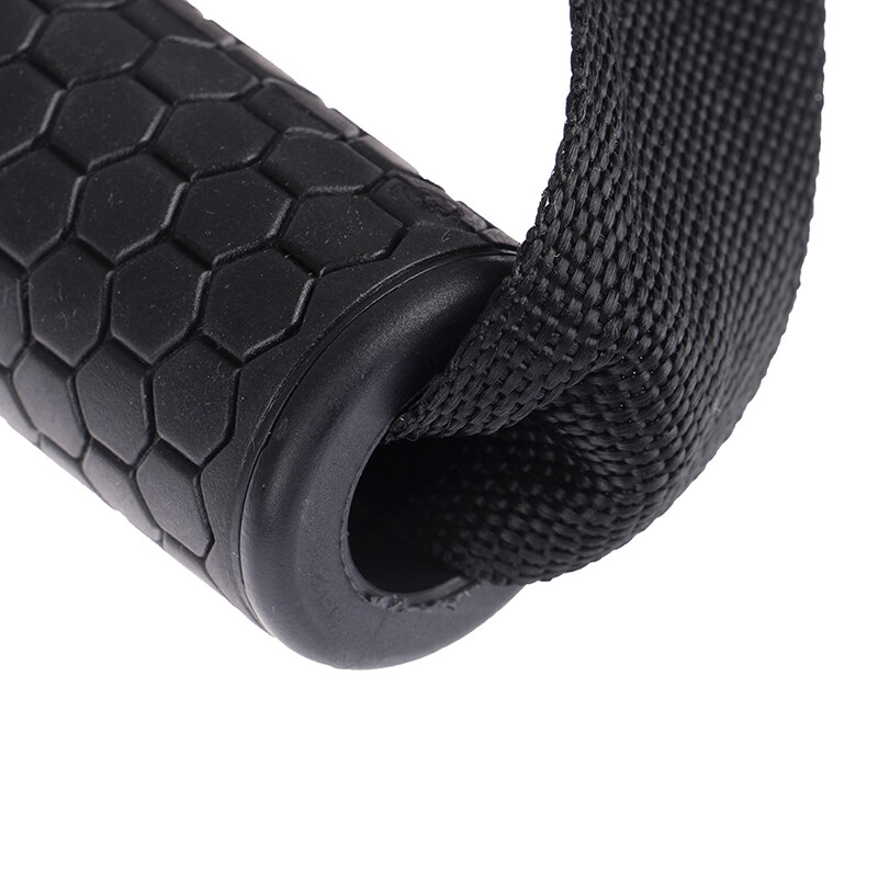 Gym resistance bands handles anti-slip tpr grip strong nylon heavy duty ...