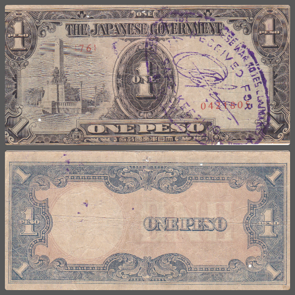 Philippines Banknote, 1 Peso 1943, VF Circulated. | Lazada