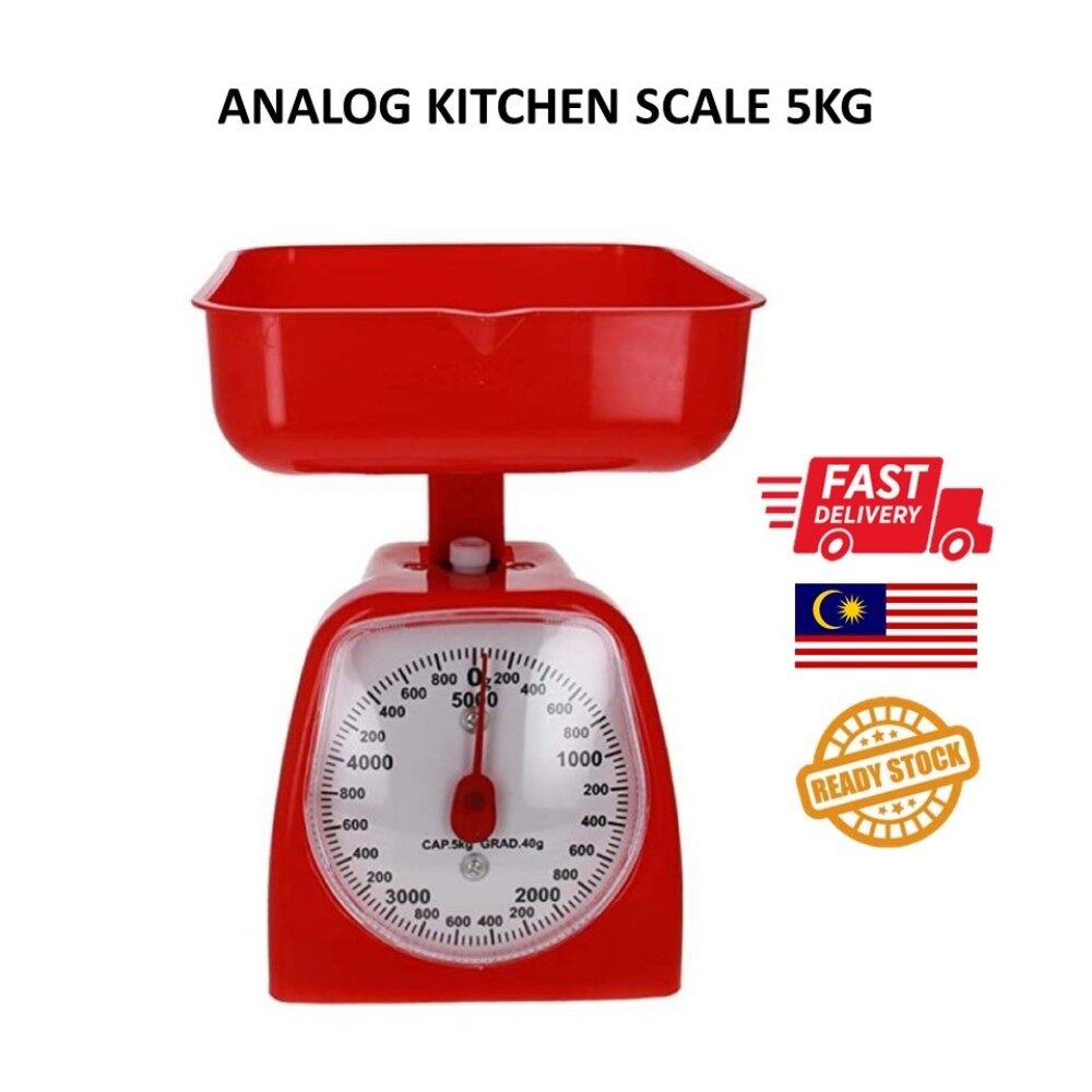 Analogue Kitchen Weighing Scale 5KG Measure Weight Flour Baking Cake ...