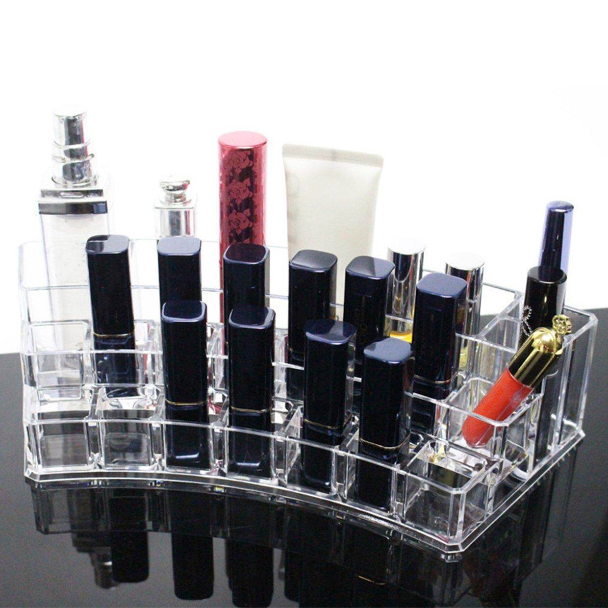 CELE Acrylic Makeup Rack Storange Holder Brush Mount Cosmetic Makeup ...